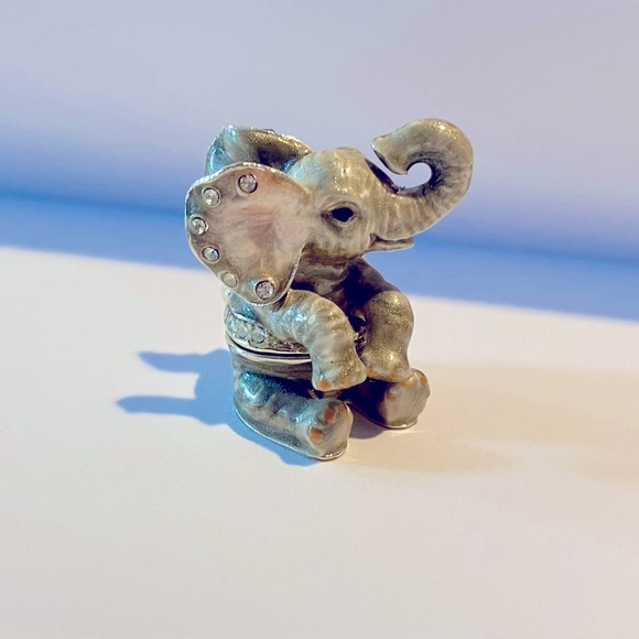 Accents | Crystal And Enamel Elephant Box | Poshmark